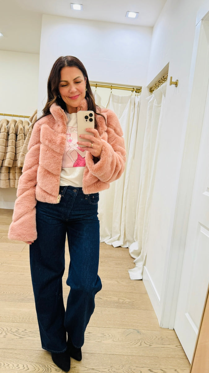 Brianna Faux Fur Jacket – Jade Allen Boutique